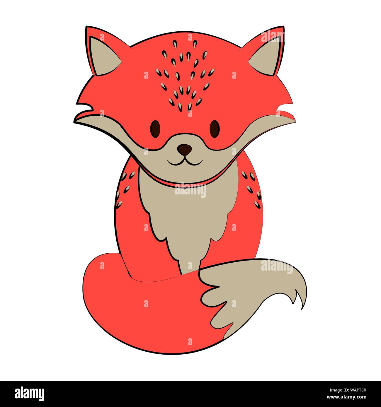 Cute fox animal cartoon isolated Stock Vector Image & Art - Alamy