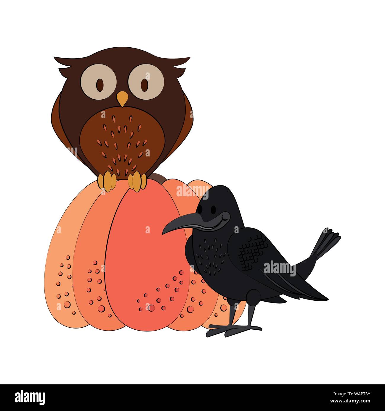 Wild animals and elements thanksgiving day and autumn season Stock ...