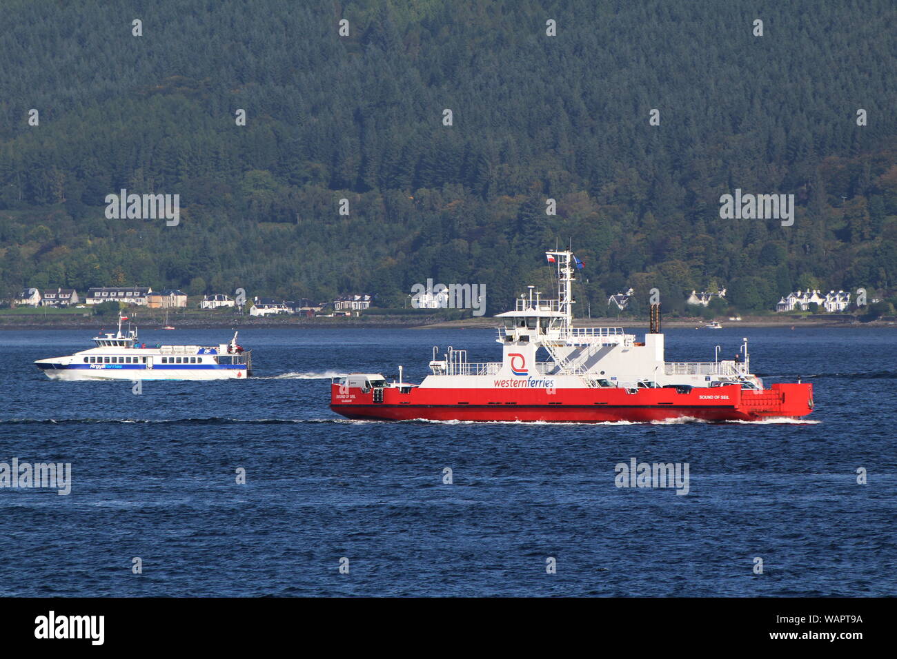 MV Sound of Seil (Western Ferries, on right), and MV Argyll Flyer ...