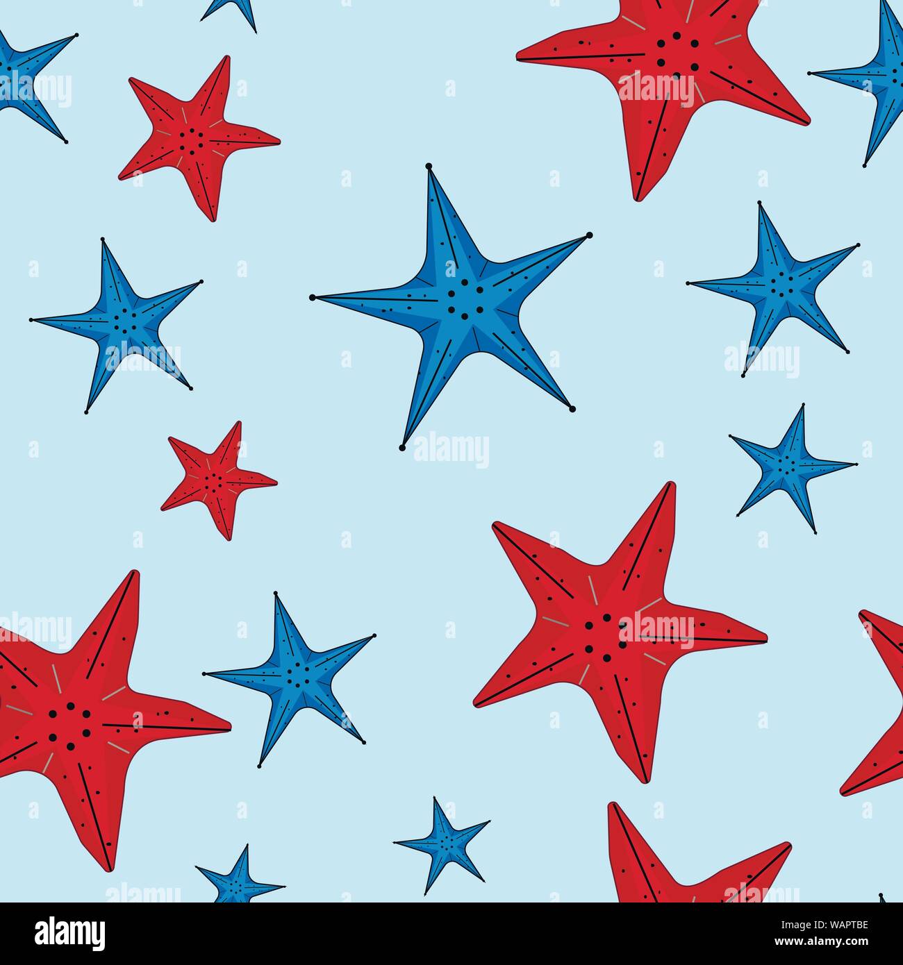 Red tile starfish Stock Vector Images - Alamy