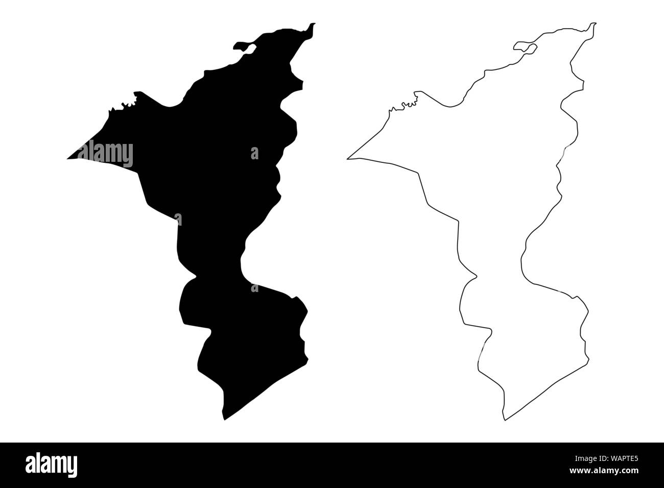Cortes Department (Republic of Honduras, Departments of Honduras) map ...