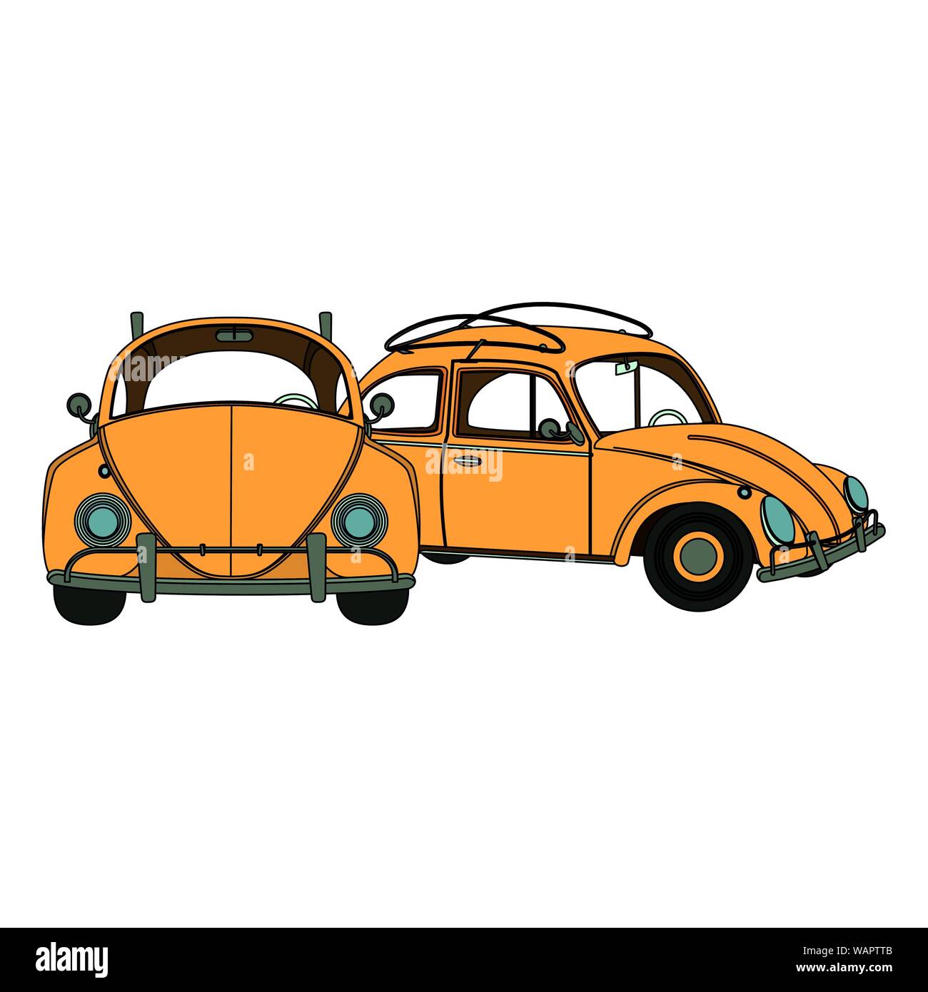 vintage retro classic cars cartoon Stock Vector Image & Art - Alamy