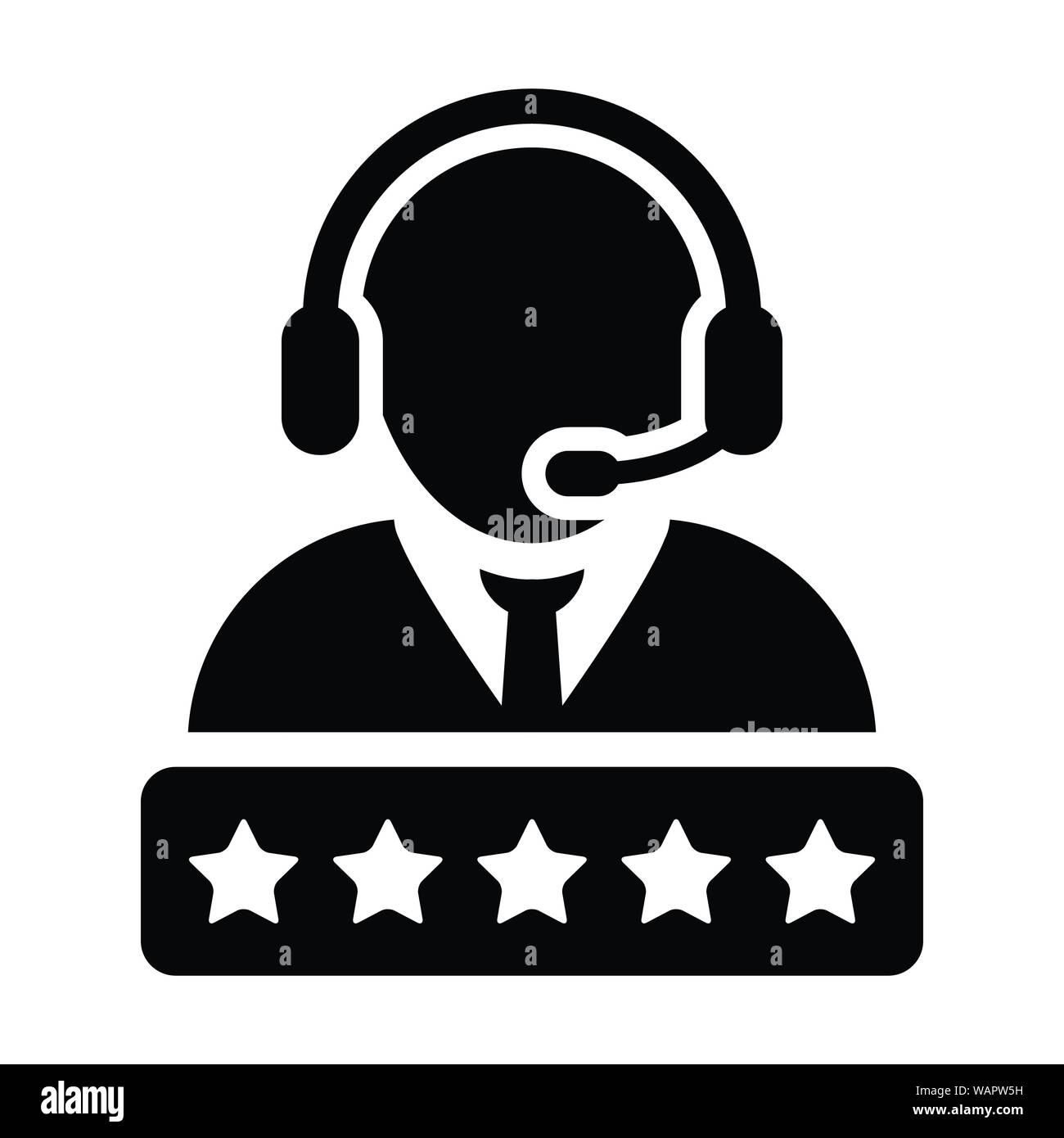 Grade icon vector male support customer care service person profile ...