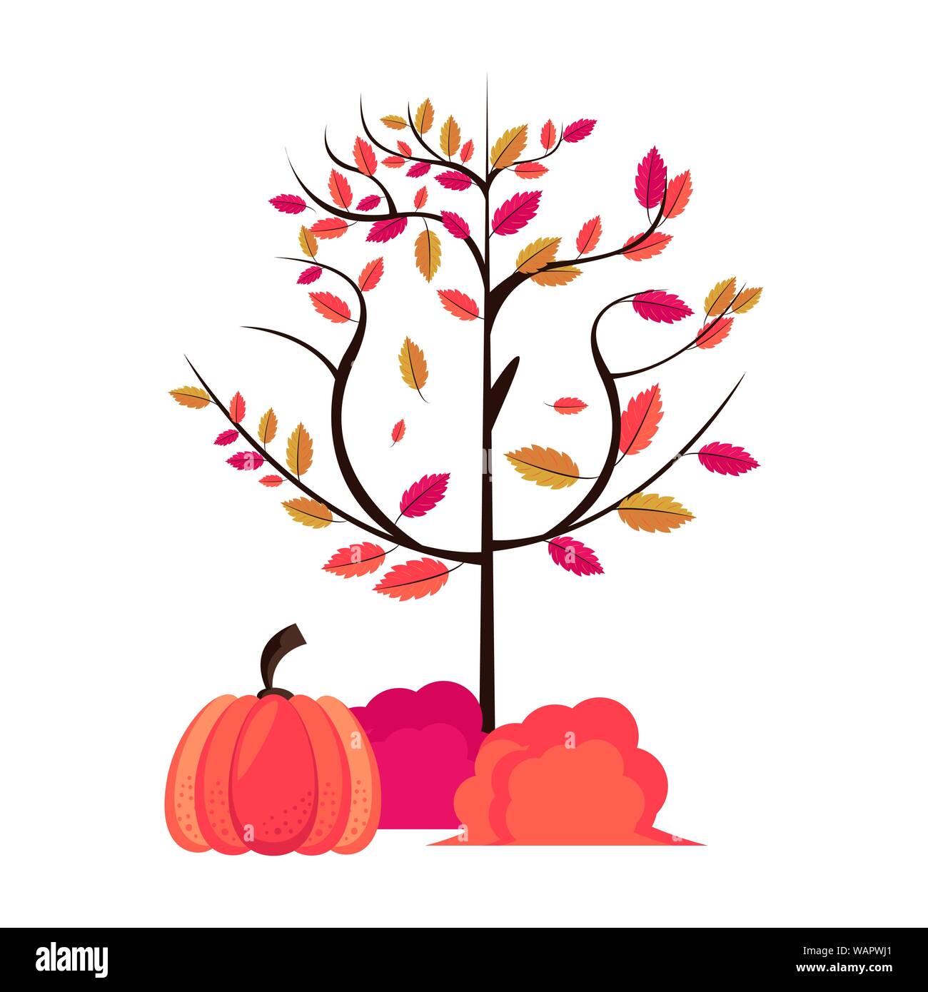 Autumn season cute elements cartoons Stock Vector Image & Art - Alamy