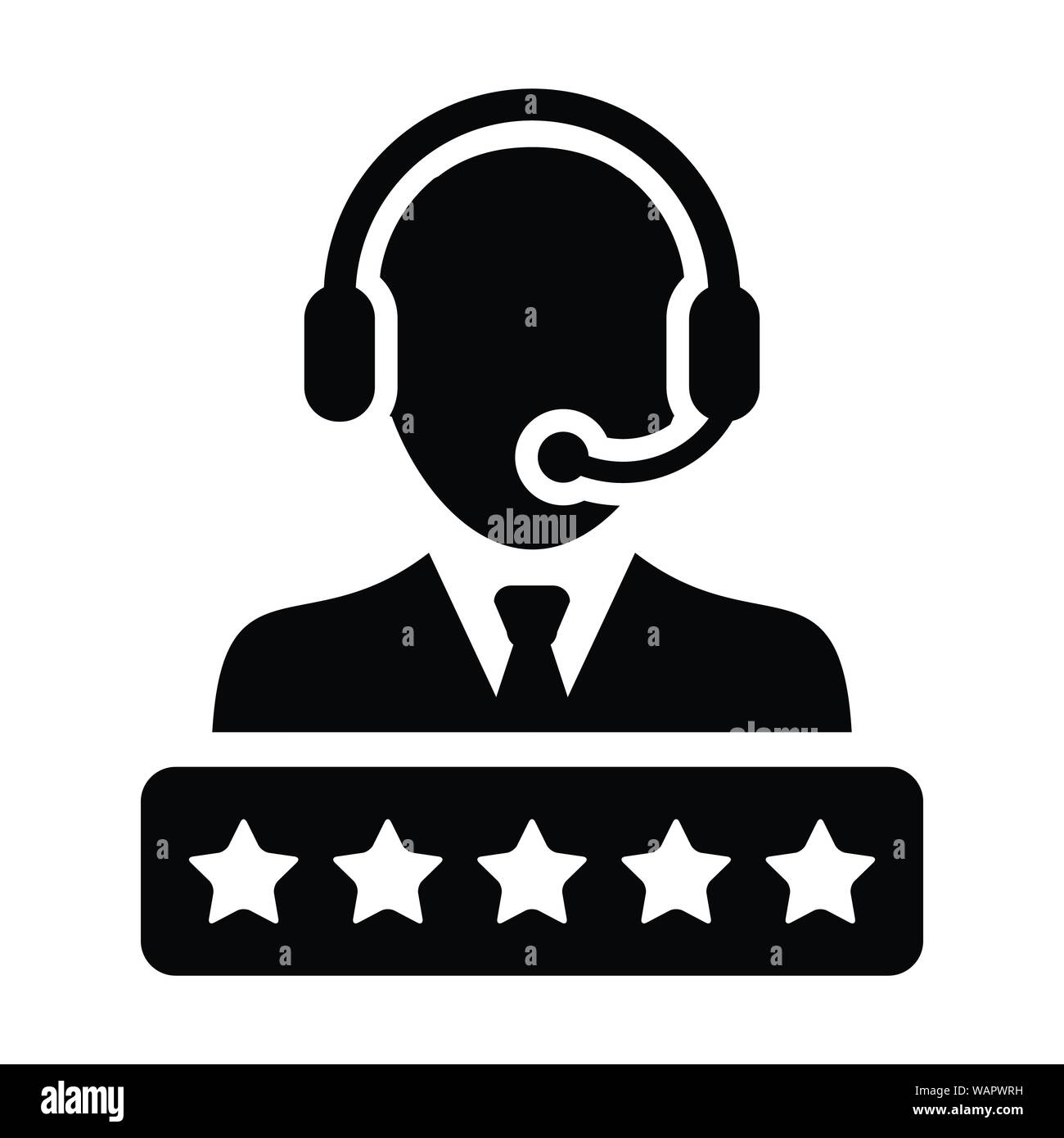 Technical support icon vector male customer support service person ...