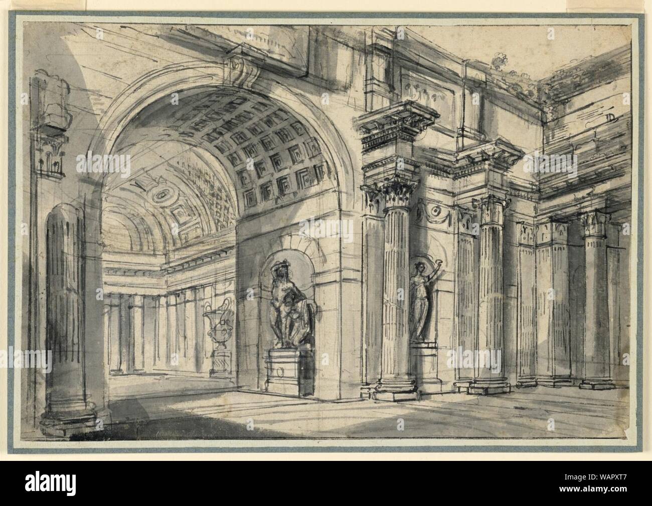 Drawing, Architectural Fantasy- Palace Interior, 1742–46 Stock Photo ...