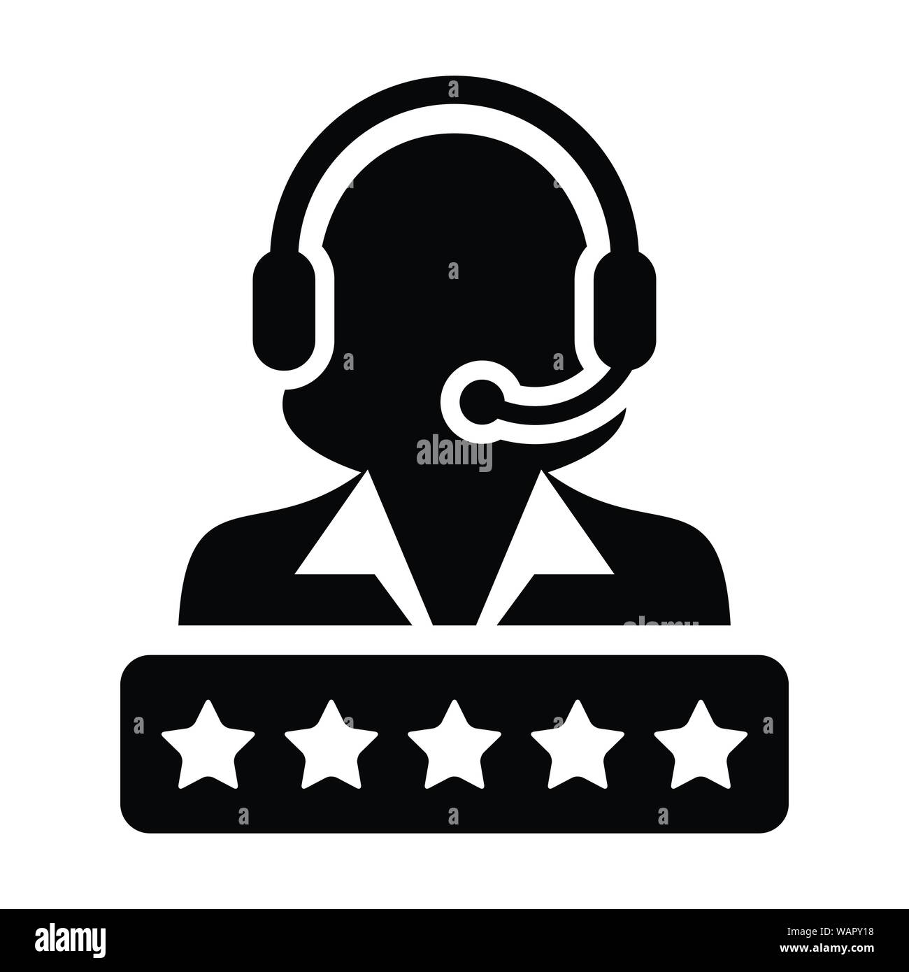 Feedback icon vector female support customer care service person ...