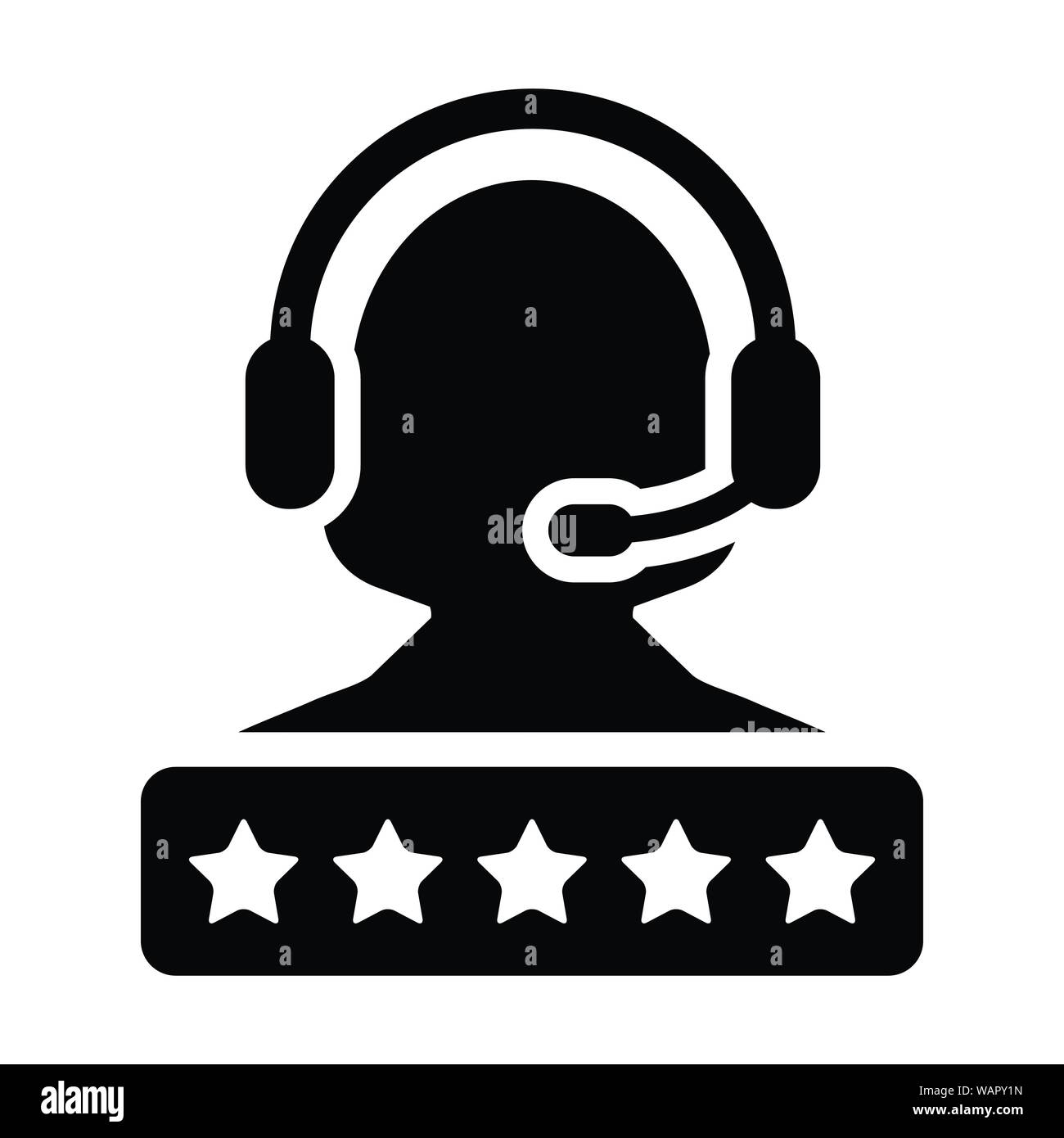Appraisal icon vector female support customer care service person ...