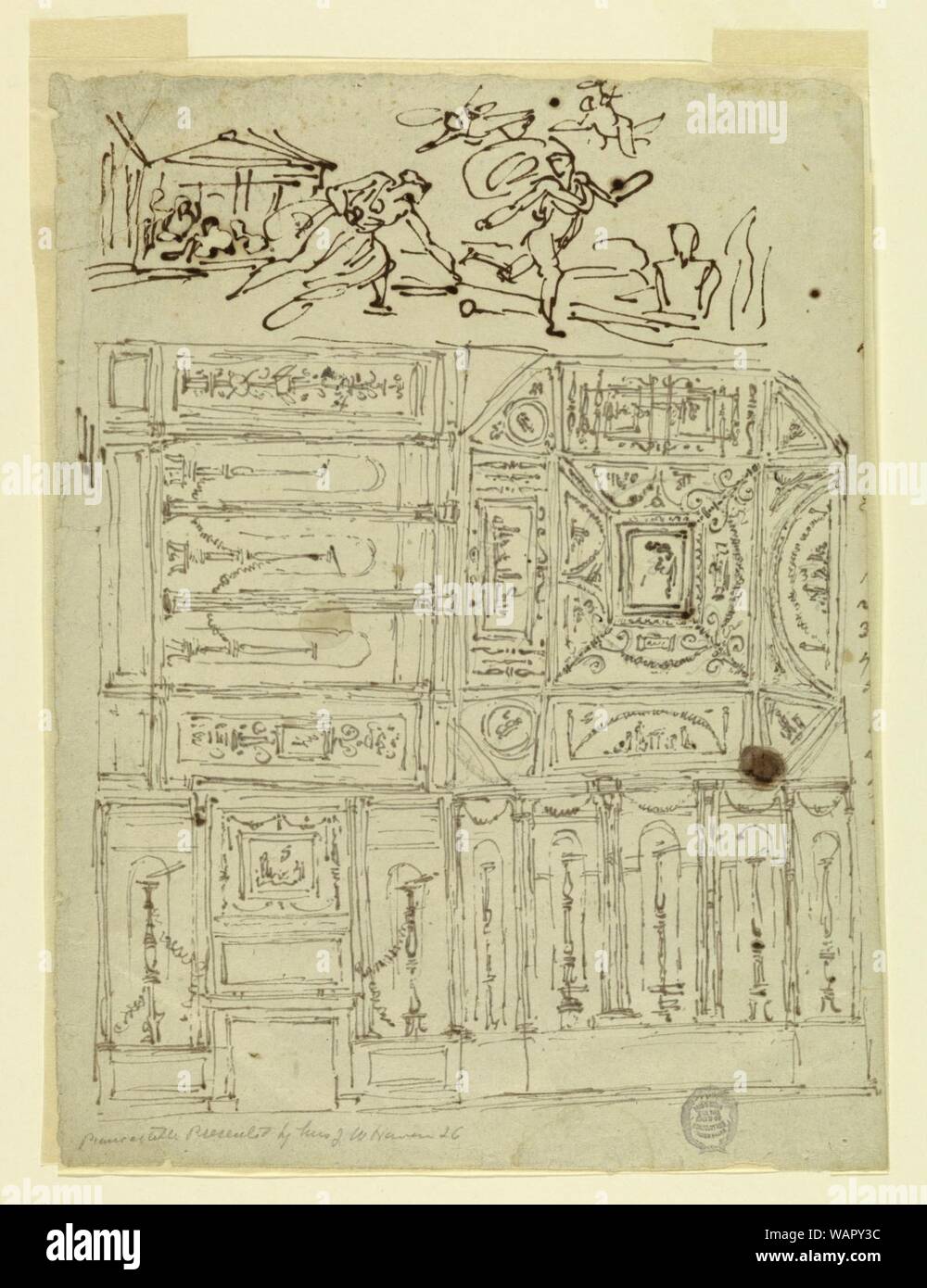 Drawing, Atalanta and Hippomenes, ca. 1800 Stock Photo - Alamy