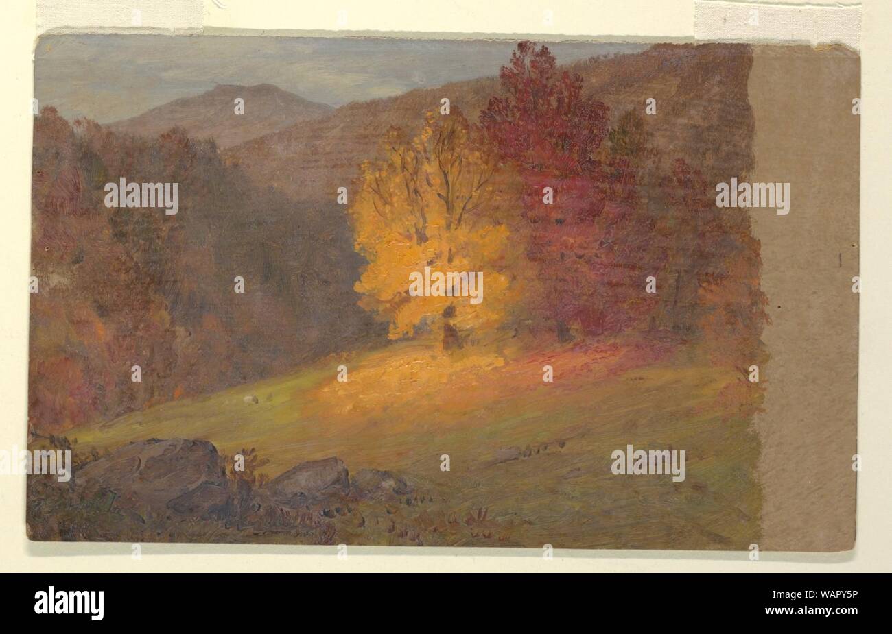 Drawing, Autumn landscape, 1860–70 Stock Photo - Alamy