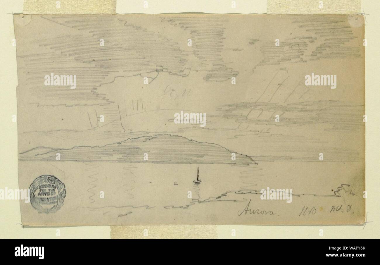 Drawing, Aurora, Mount Desert Island, September 1860 Stock Photo - Alamy