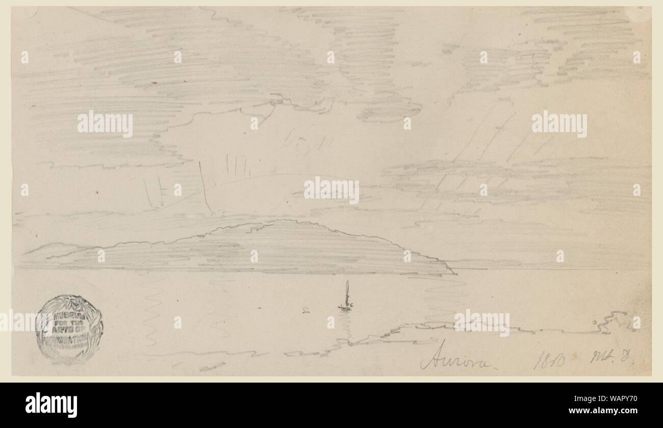 Drawing, Aurora, Mount Desert Island, September 1860 Stock Photo - Alamy