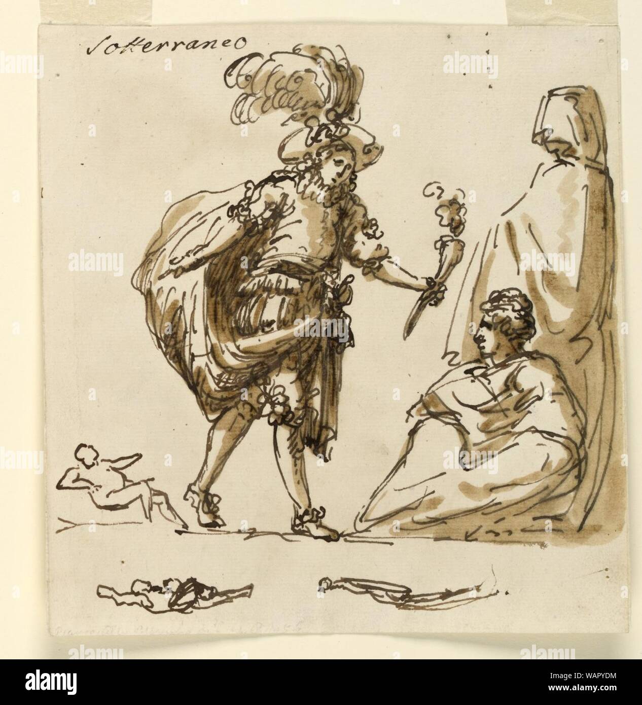 Drawing, Basement scene Stock Photo - Alamy