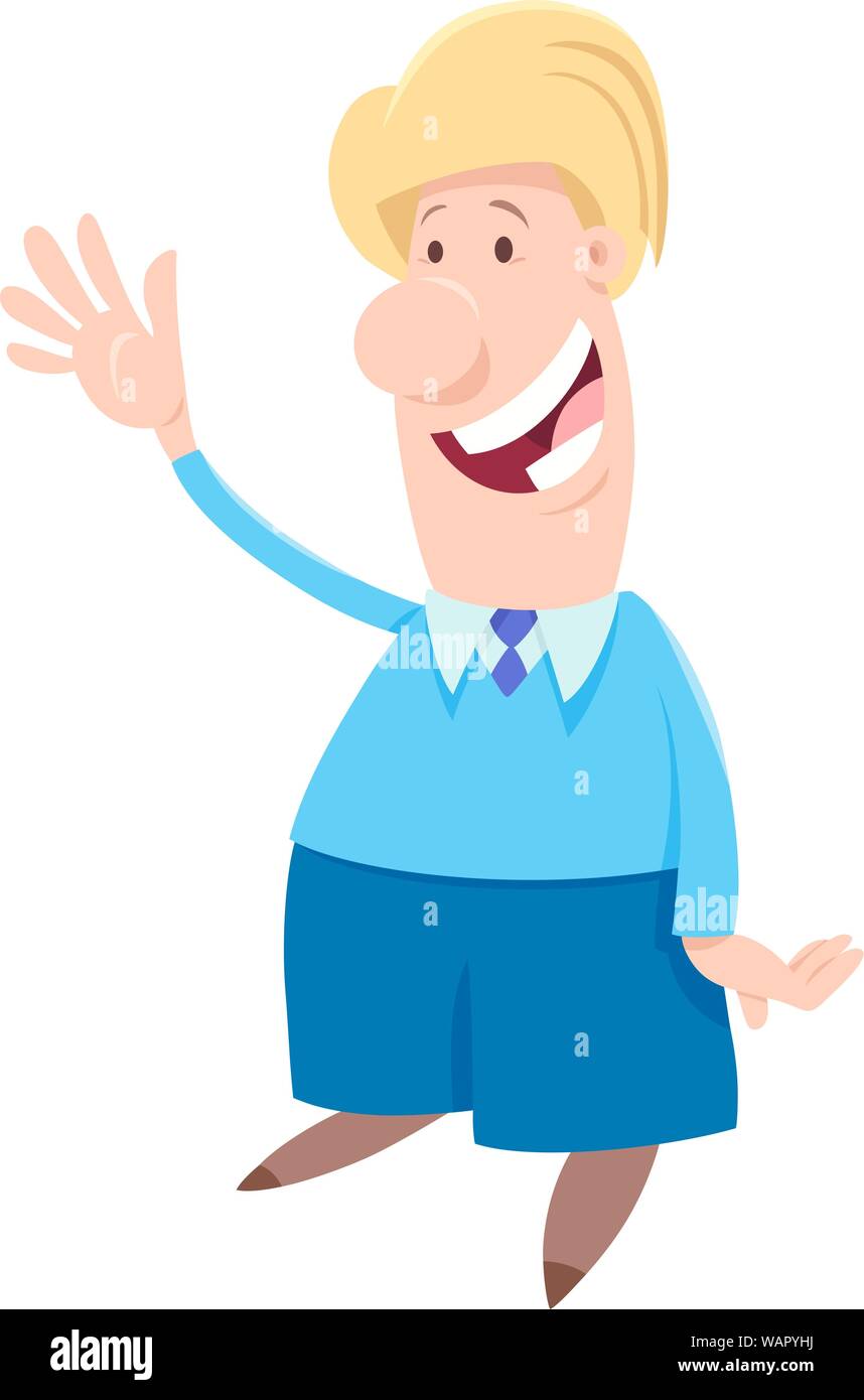 Man waving hand Stock Vector Images - Alamy