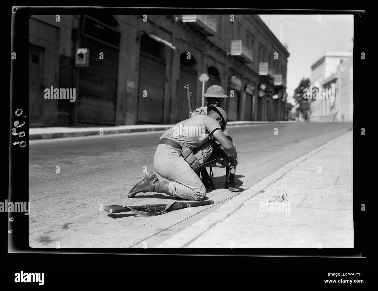 Laying telephone wire Black and White Stock Photos & Images - Alamy