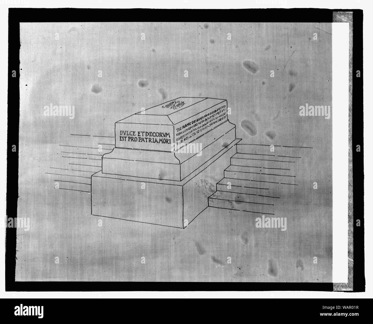 Design drawing for a tombstone], 7/27/22 Stock Photo - Alamy
