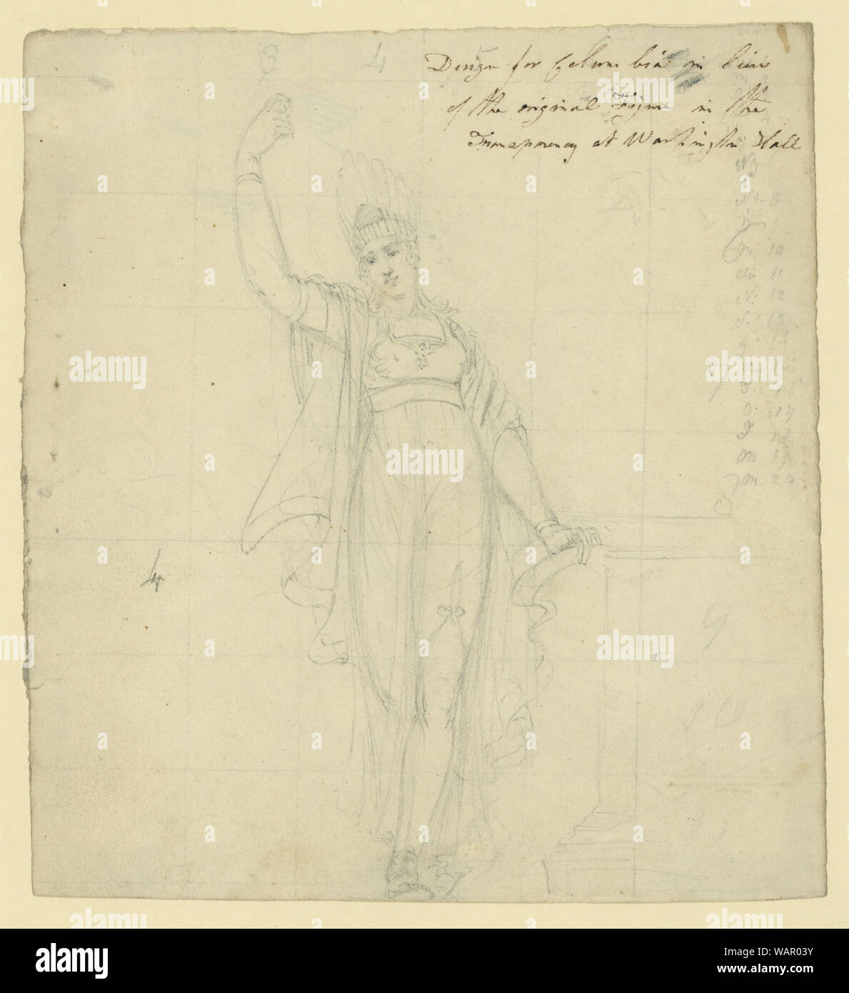 Design for Columbia in lieu of the original figure in the transparency ...