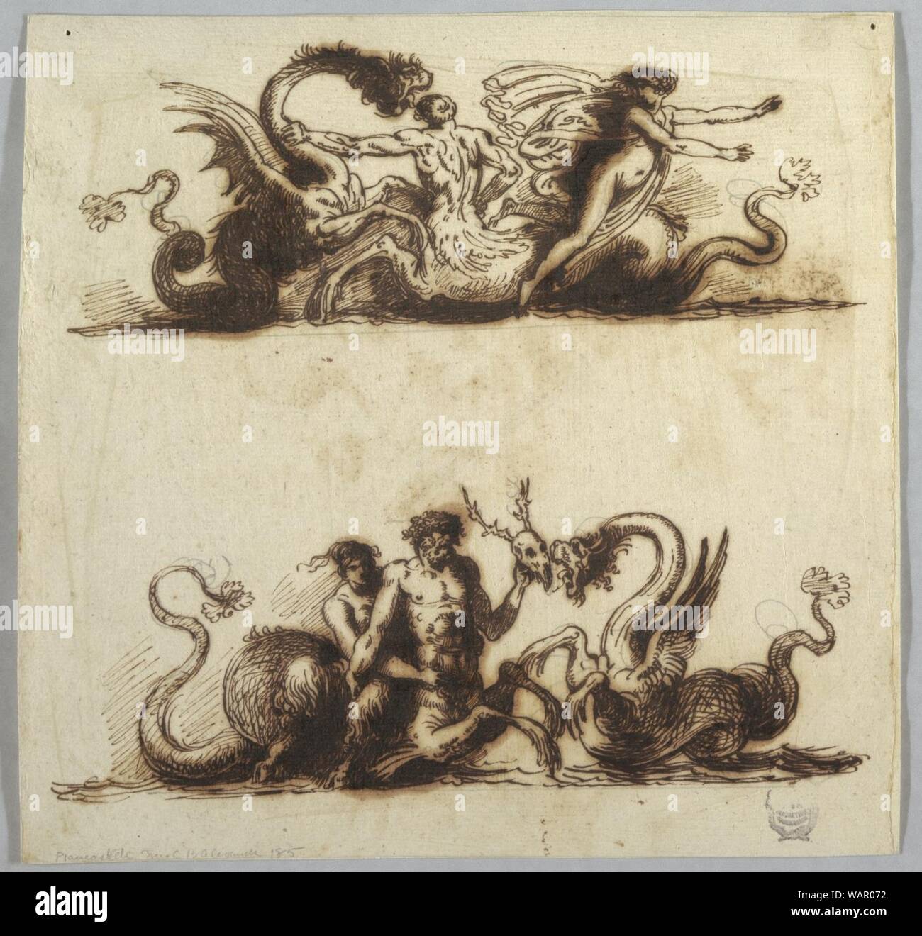 Drawing, Bythos and Aphros, ca. 1800 Stock Photo - Alamy