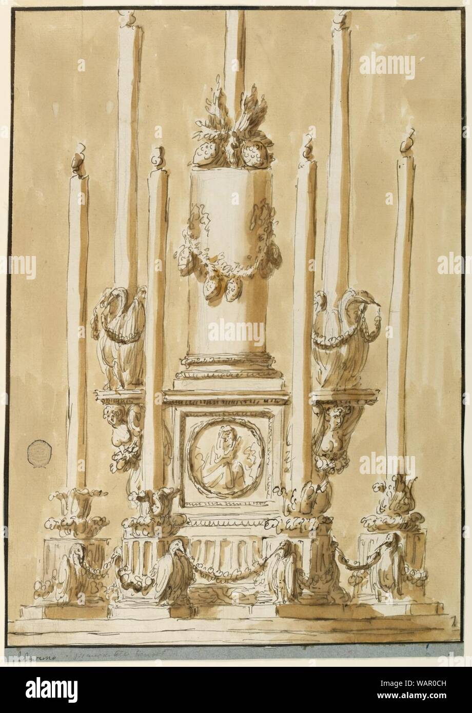 Drawing, Candlestick, ca. 1780 Stock Photo - Alamy