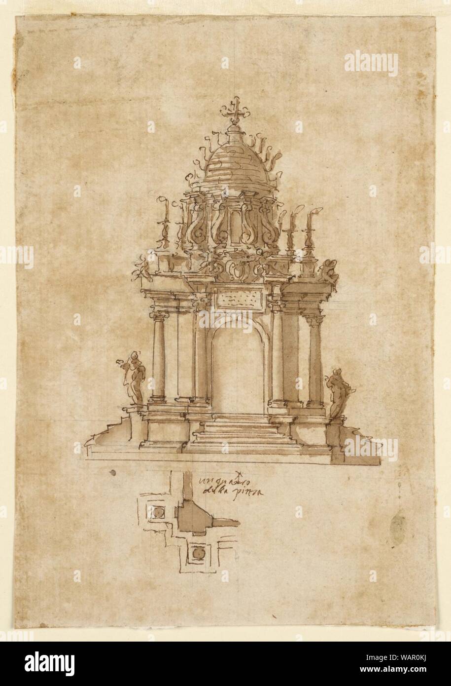 Drawing, Catafalque, ca. 1631 Stock Photo - Alamy