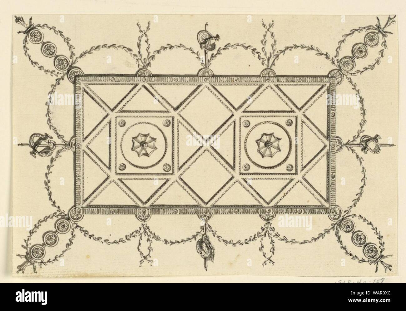 Drawing, Ceiling Design, 1815–20 Stock Photo - Alamy