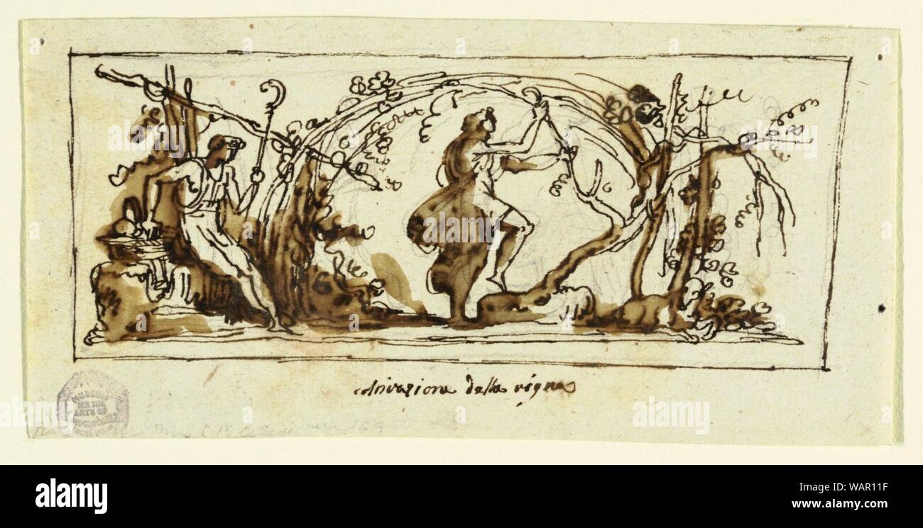 Drawing, Celebration of the Vine, ca. 1800 Stock Photo - Alamy