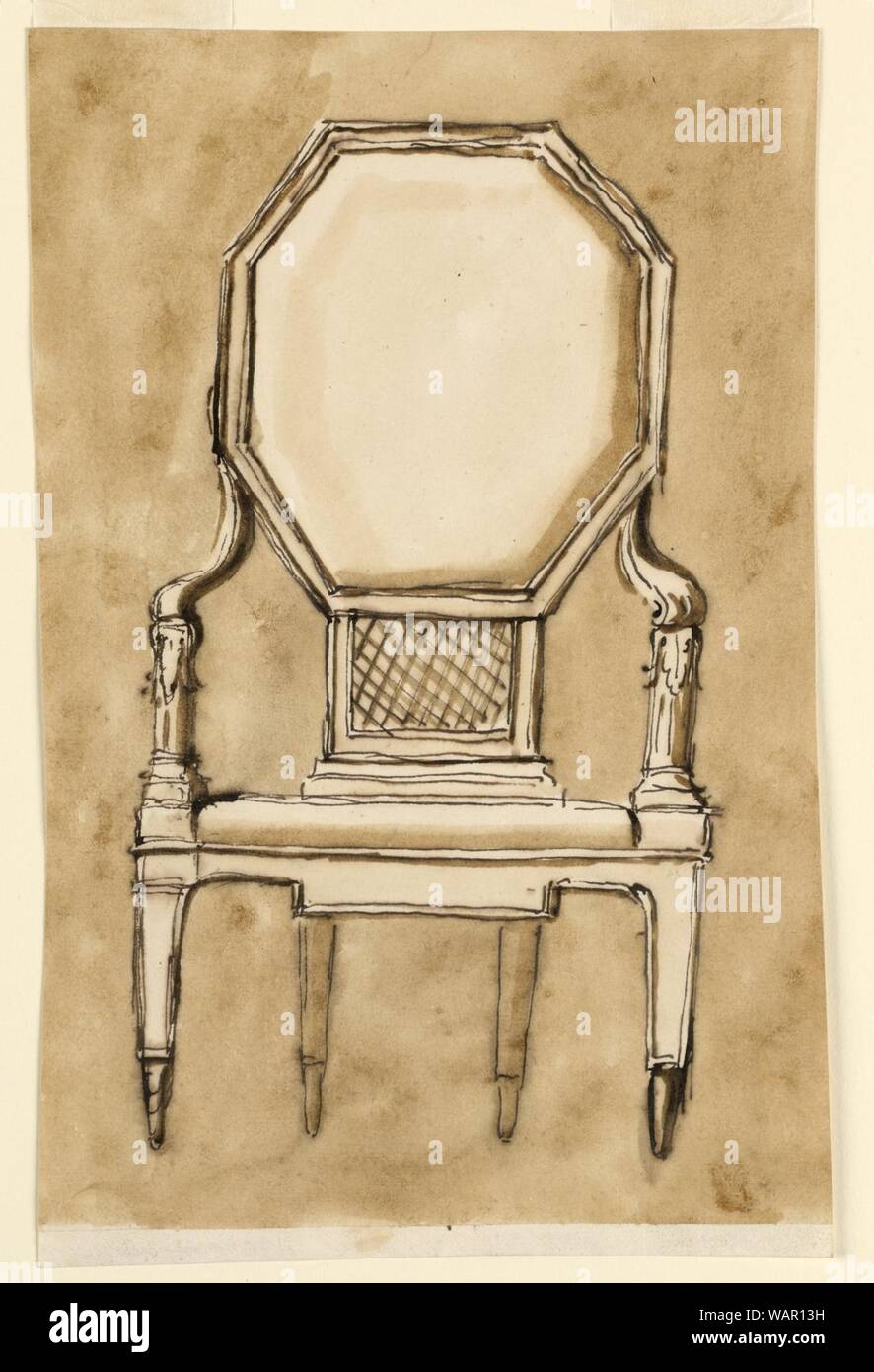Drawing, Chair, 1780–90 Stock Photo - Alamy