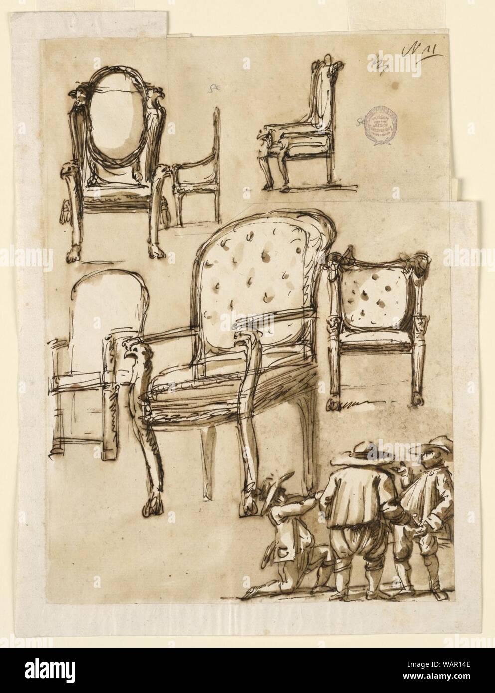 Drawing, Chairs, 1780–1790 Stock Photo - Alamy