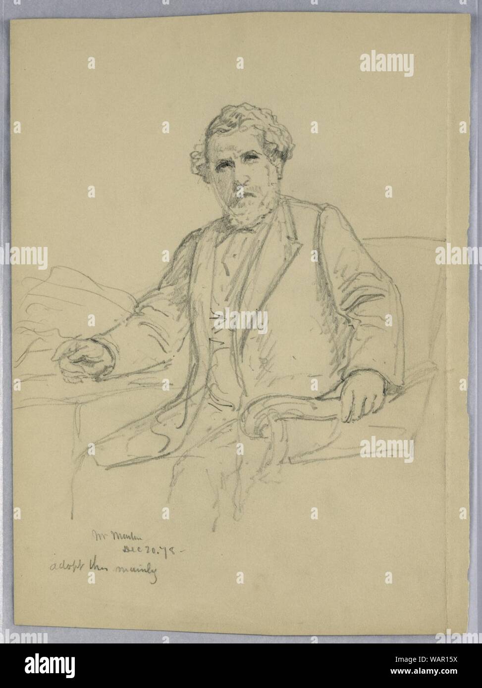 Drawing, Charles J. Martin for the, December 20, 1878 Stock Photo - Alamy