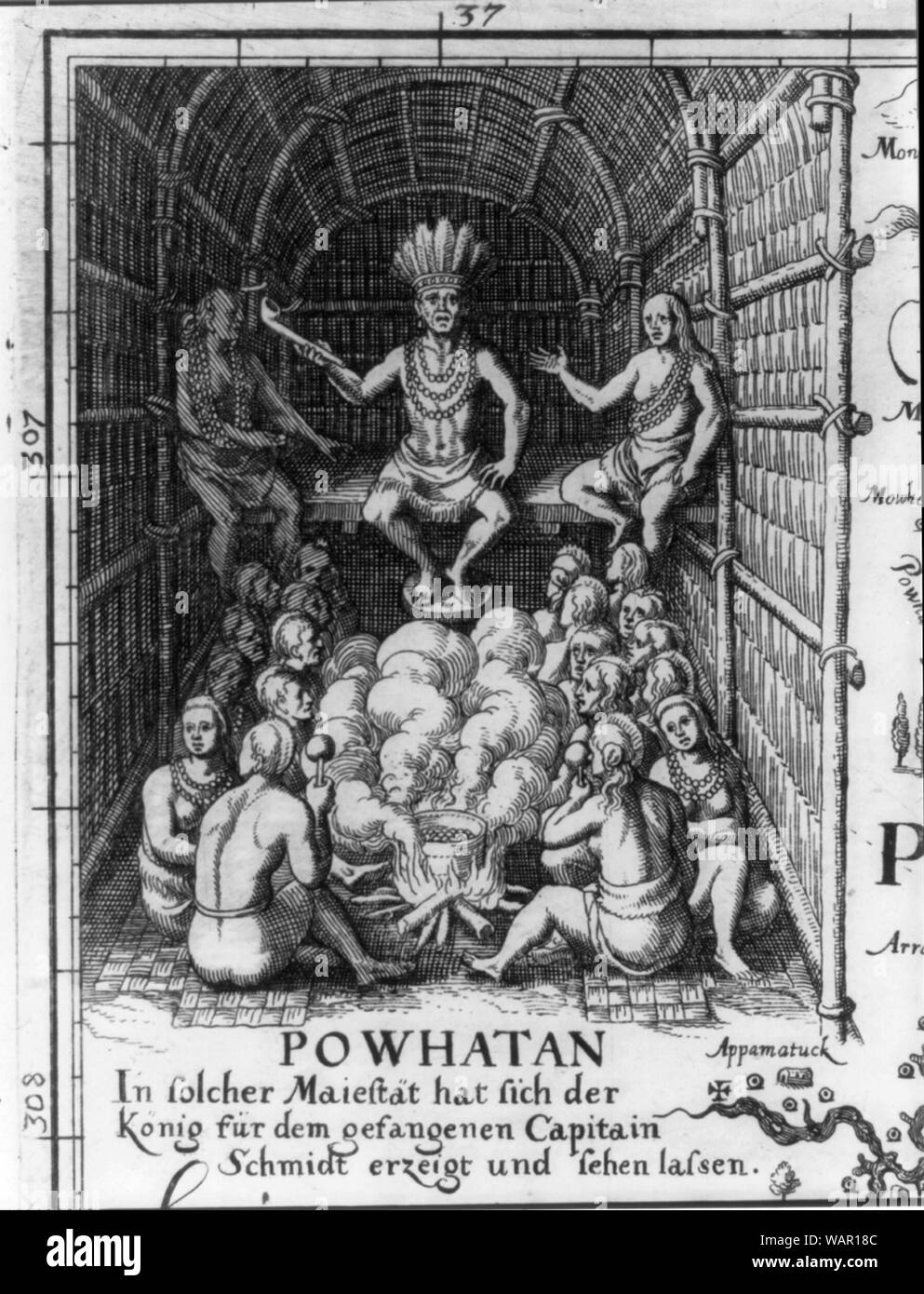 Map of powhatan virginia Black and White Stock Photos & Images - Alamy