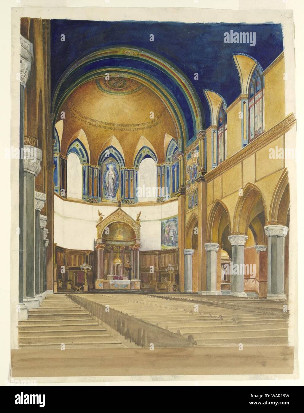 Drawing, Church of St. Paul the Ap, 1896–99 Stock Photo - Alamy