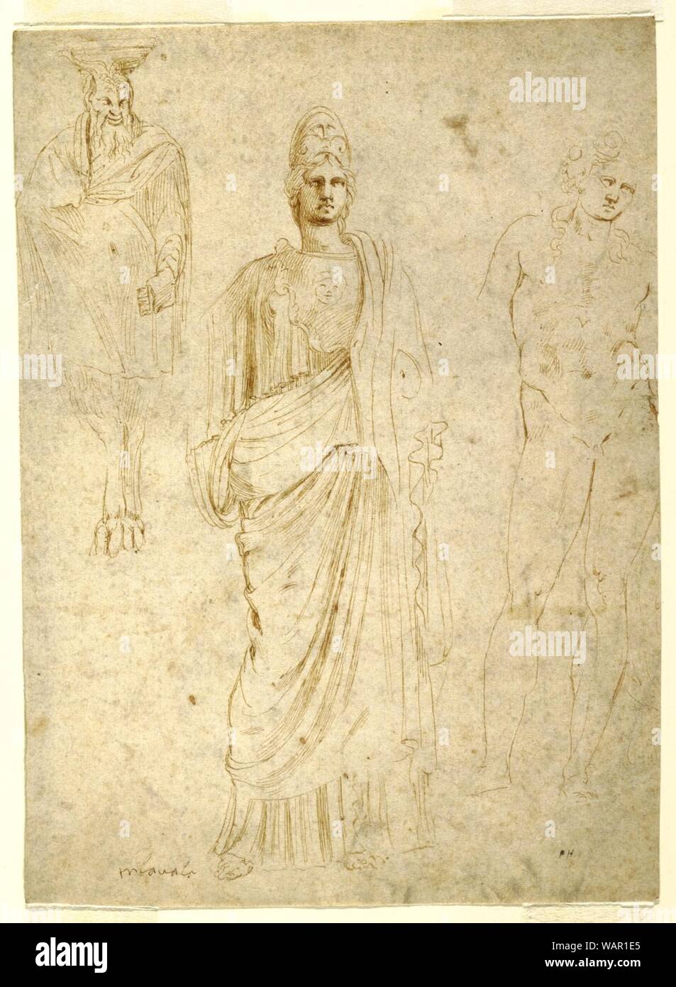 Drawing, Classical Figures, ca. 1550 Stock Photo - Alamy