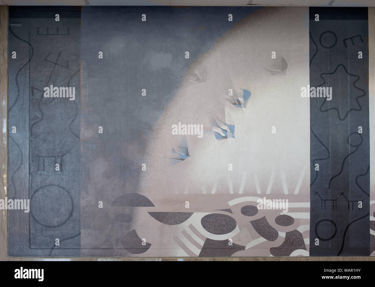 Detail view of oil painting Life Before the Pioneer Era at C. Clifton ...