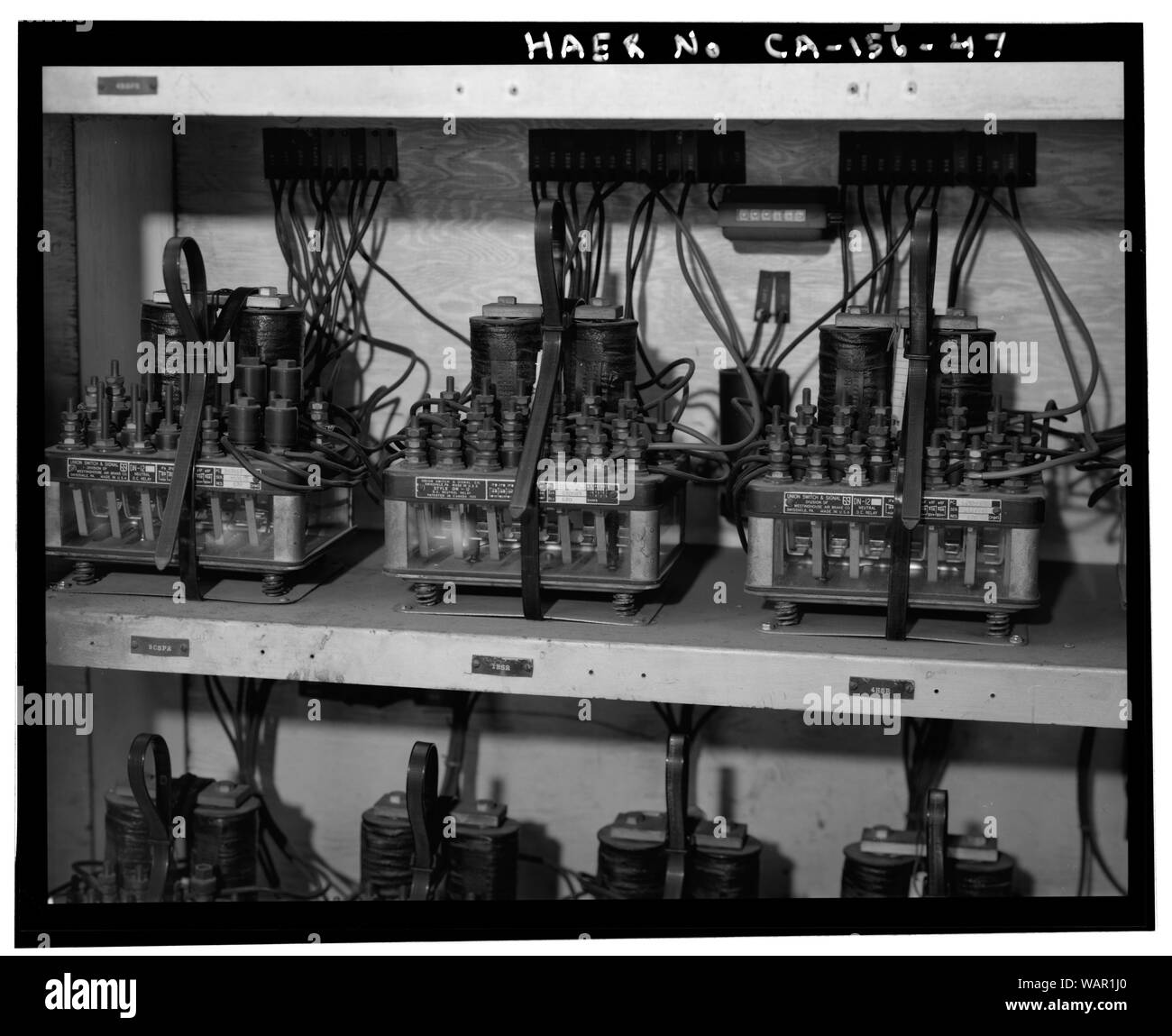 Detail of switches from UPRR signal controller box. Facing west ...