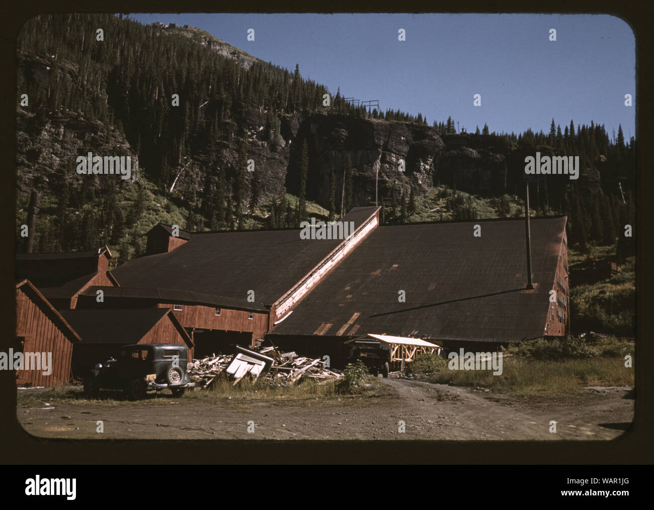 Detail of the mill at the Camp Bird Mine, Ouray County, Colorado Stock ...