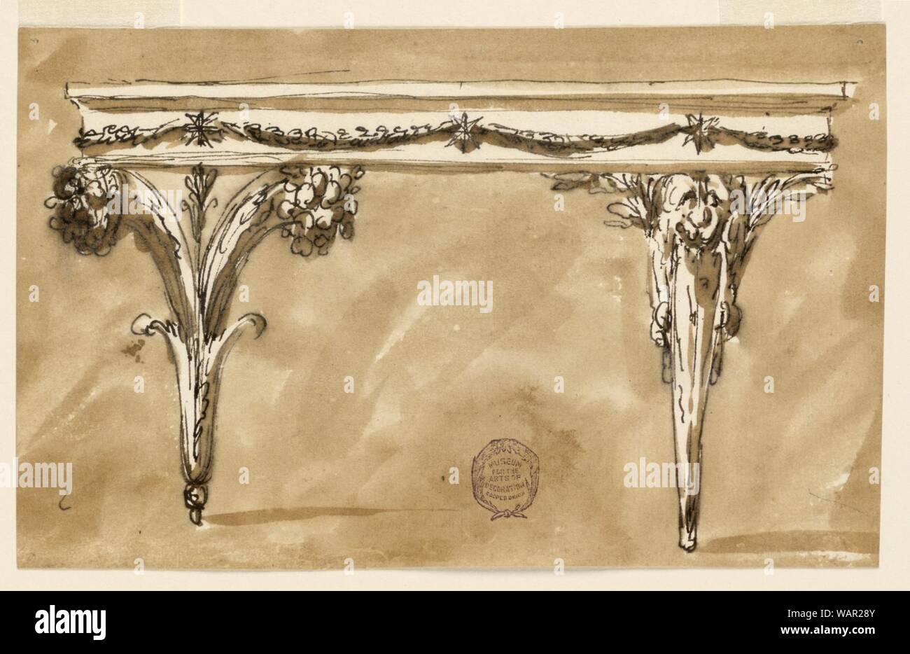 Drawing, Console Table, ca. 1790 Stock Photo - Alamy