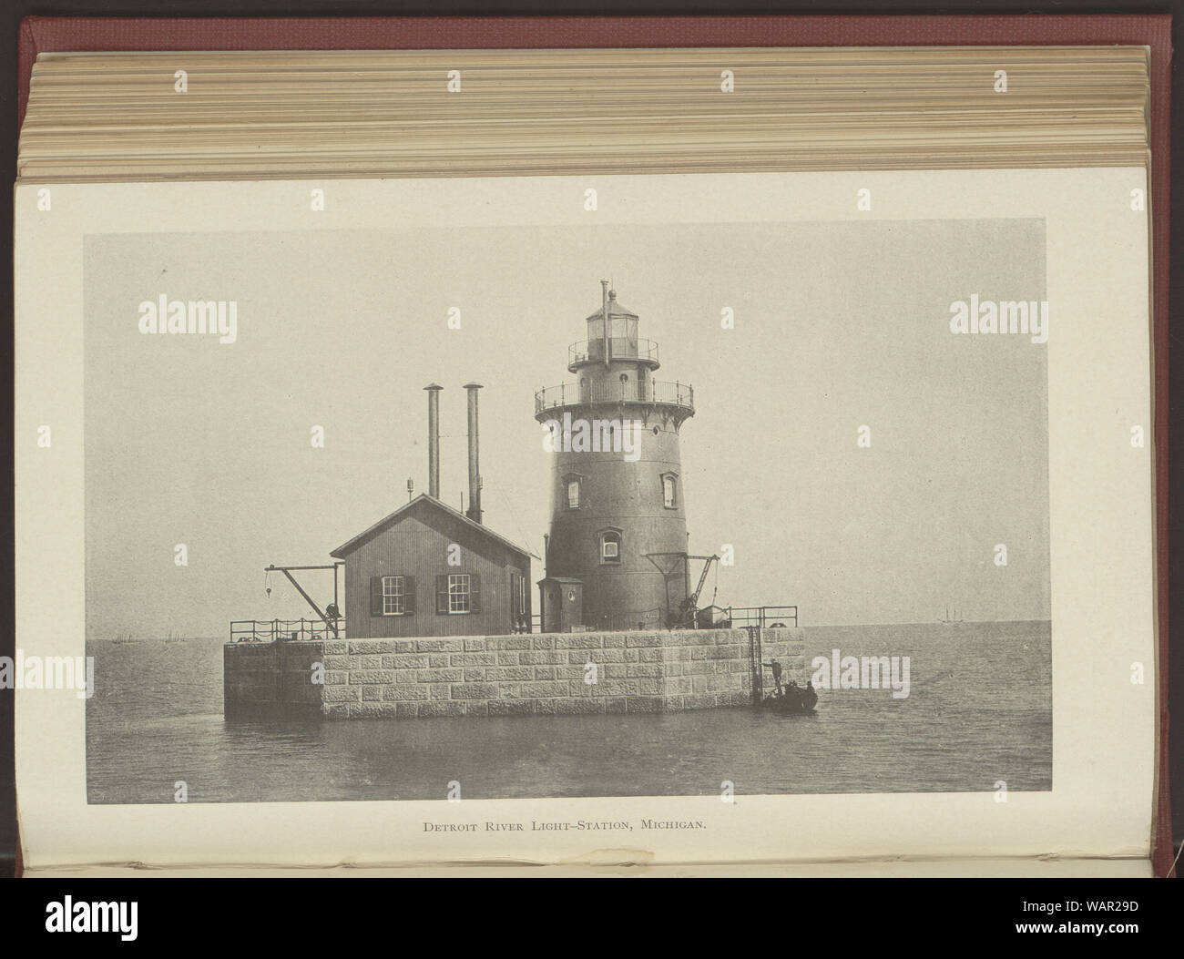 Detroit River light-station, Michigan Stock Photo - Alamy