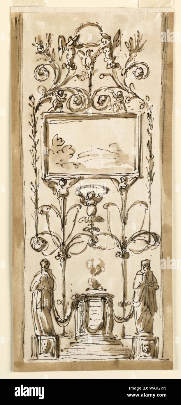 Drawing, Decoration of a Panel, 1775–90 Stock Photo - Alamy
