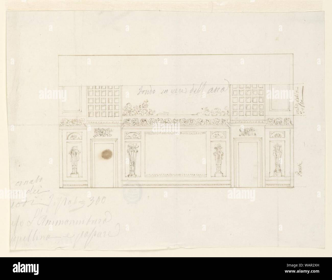 Drawing, Decoration of a wall, 1810–30 Stock Photo - Alamy