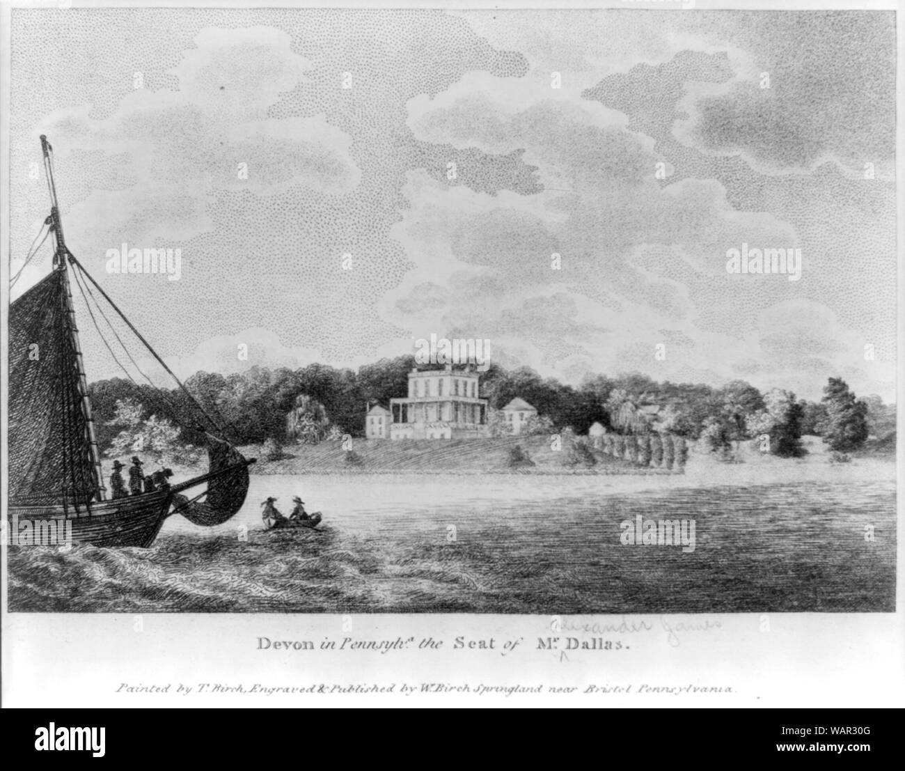 Devon in Pennsylv'a, the seat of Mr. Dallas / painted by T. Birch ...