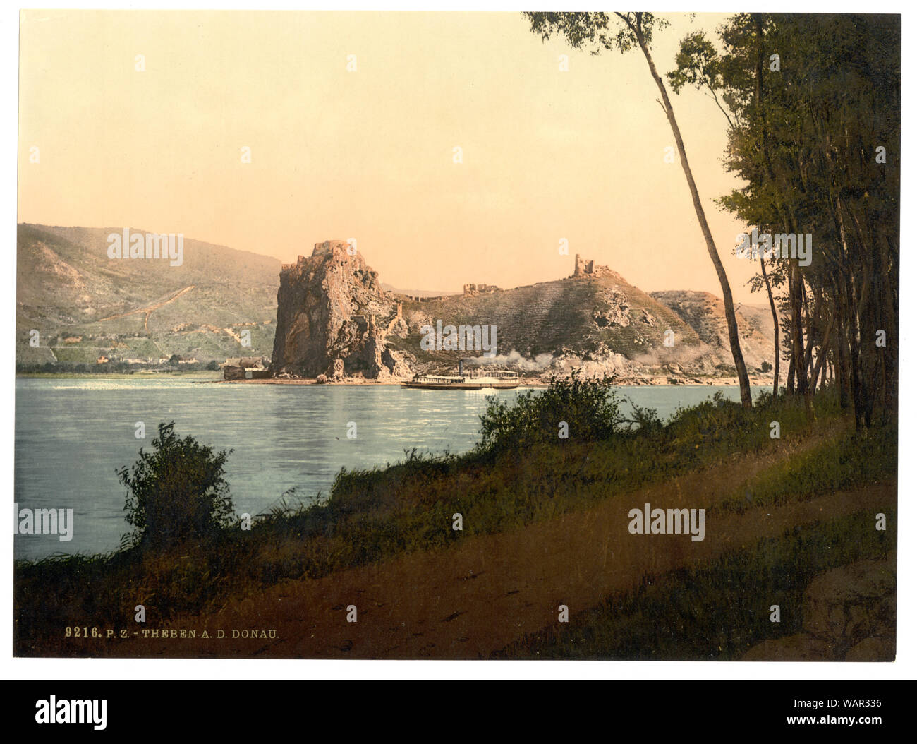 Devin and the Danube River, southwest Slovakia, near Austrian border ...