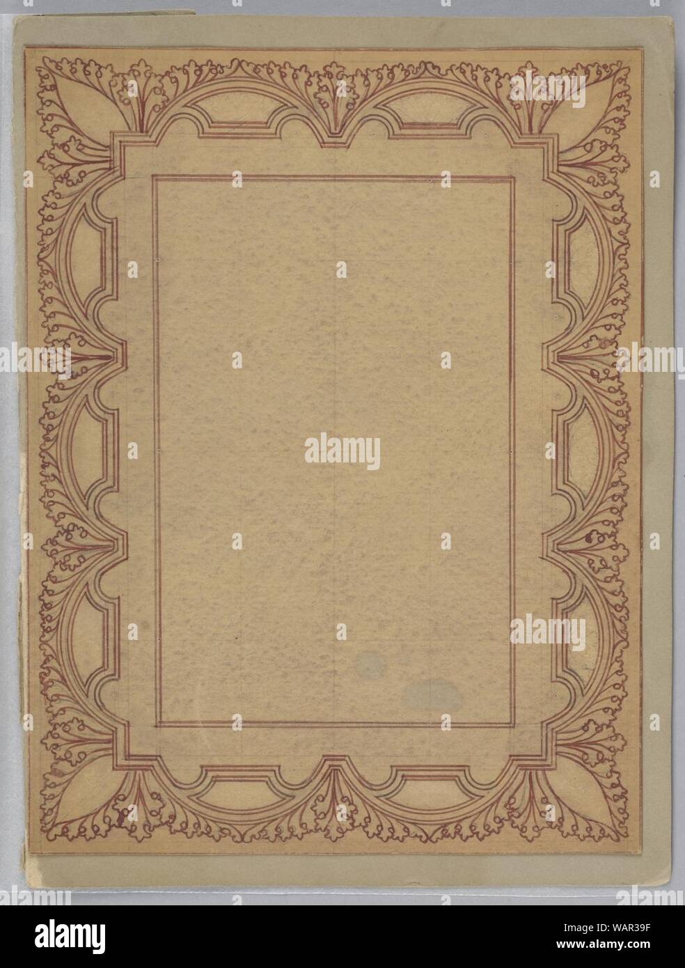 Drawing, Design for a Book Cover and Book Binding, ca. 1887–1903 Stock ...