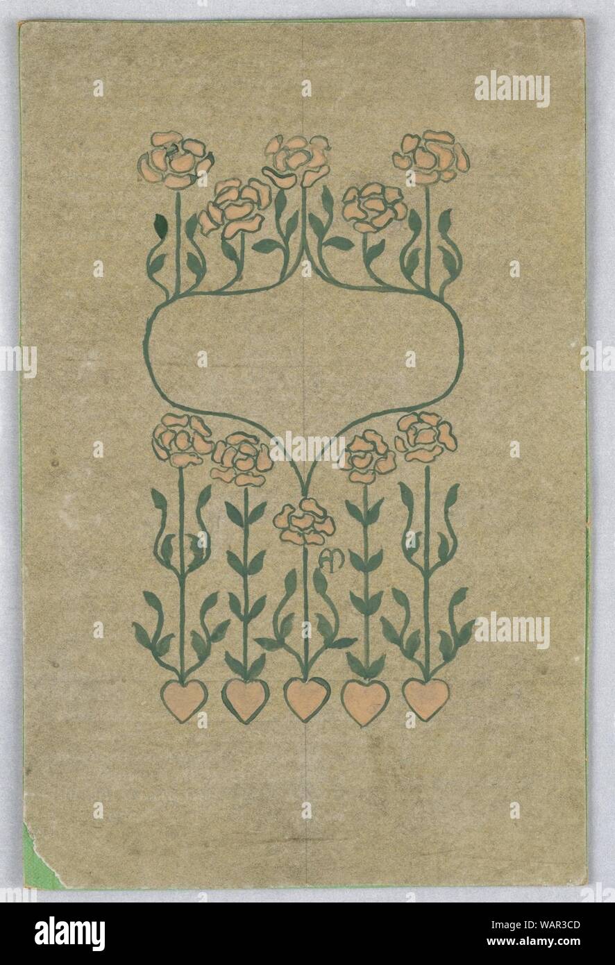 Drawing, Design for a Book Cover, ca. 1897 Stock Photo - Alamy