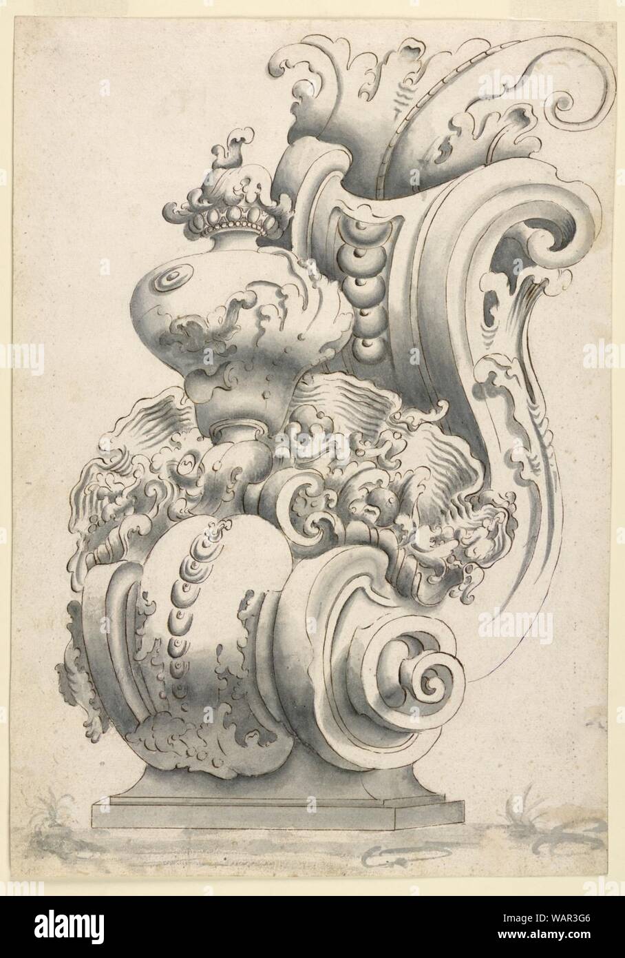 Drawing, Design for a Bracket, mid- 18th century Stock Photo - Alamy