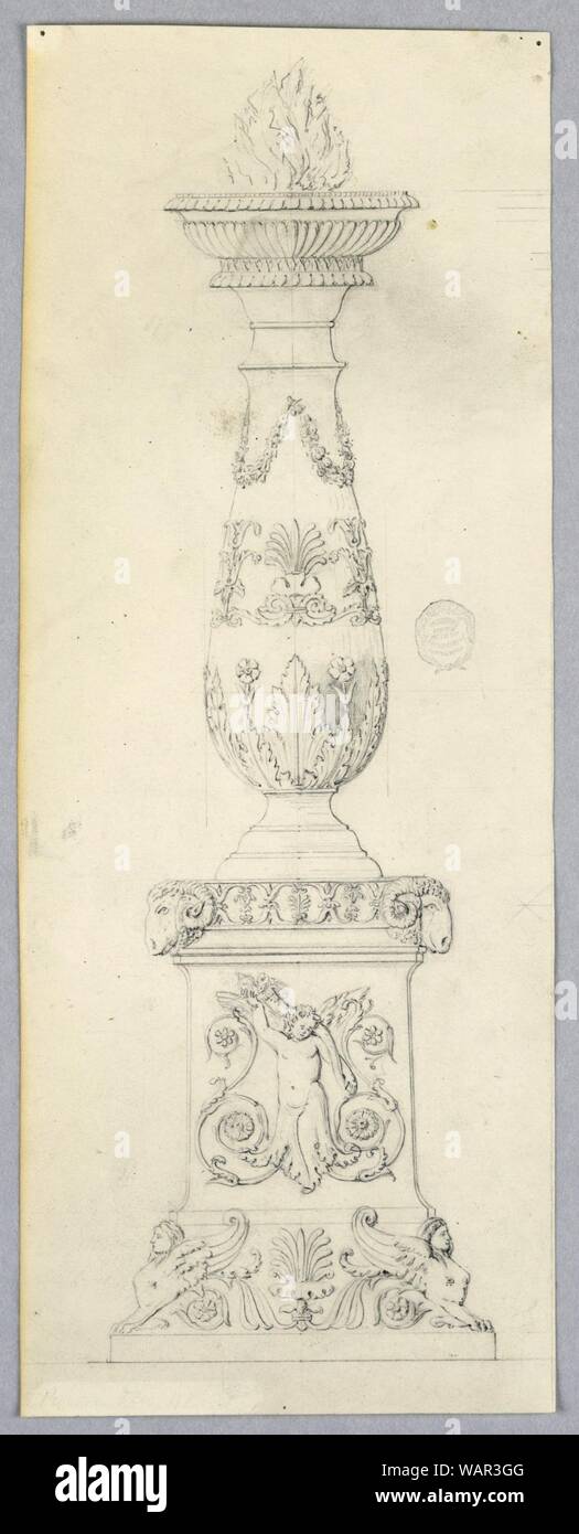 Drawing, Design for a Brazier, late 18th–early 19th century Stock Photo ...