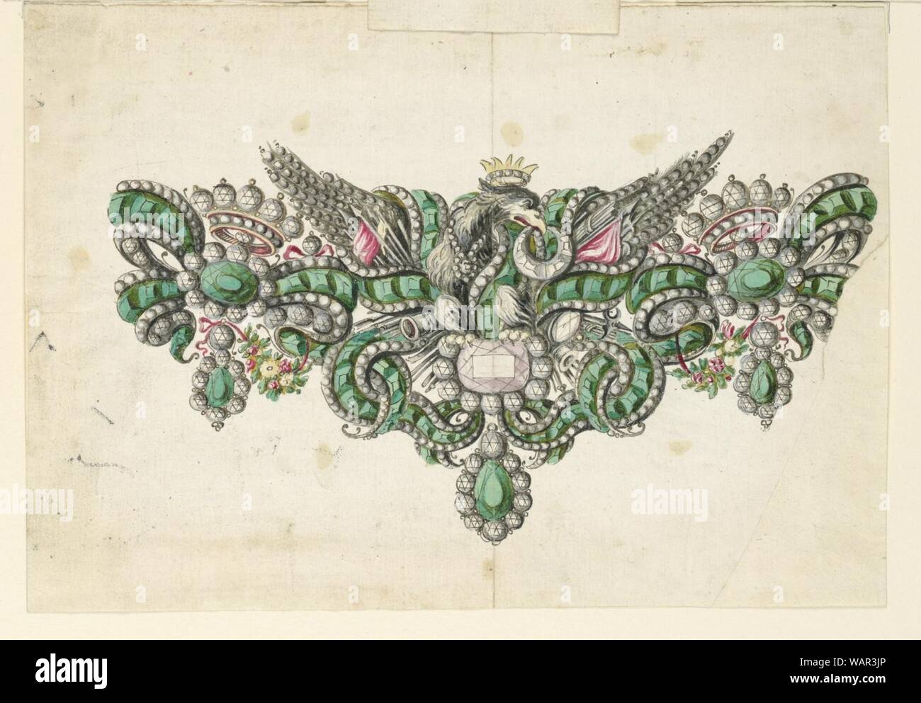 Drawing, Design for a brooch, 1740–50 Stock Photo - Alamy
