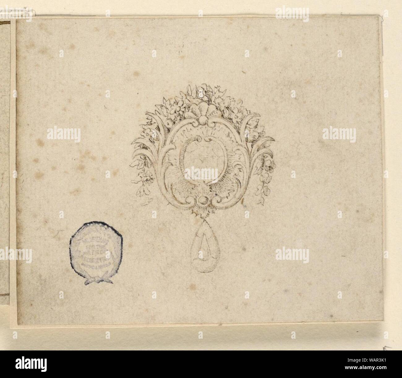 Drawing, Design for a Brooch, 1850–75 Stock Photo - Alamy