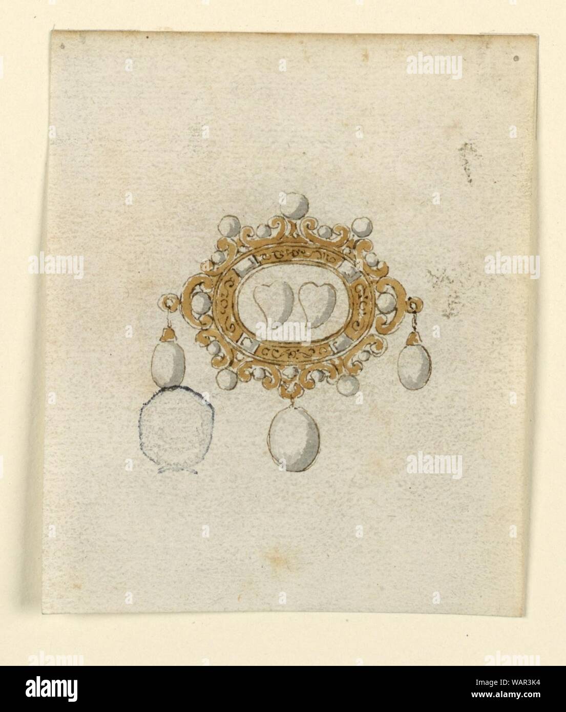 Drawing, Design for a Brooch, 1825–50 Stock Photo - Alamy
