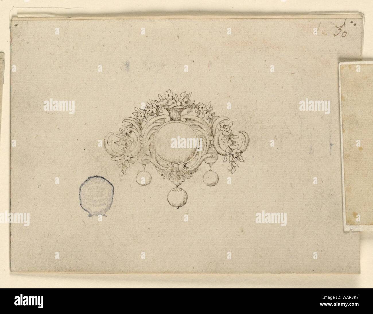 Drawing, Design for a Brooch, 1850–75 Stock Photo - Alamy