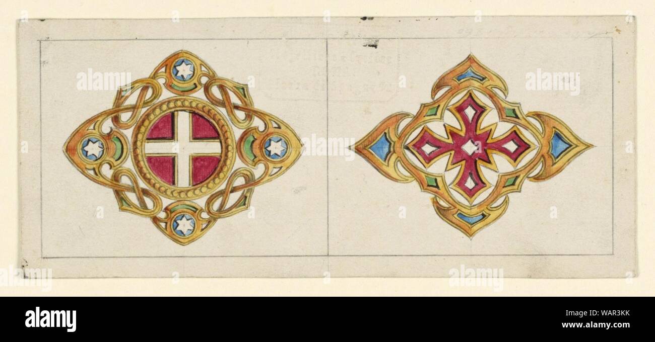 Drawing, Design for a Brooch, 1860–65 Stock Photo - Alamy